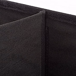 LAVISH HOME (Black) Ottoman-Faux-Leather Rectangular Storage Bench, Works as Foot Rest for Easy Room Organization Home-Complete