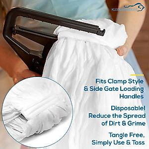 KLEEN HANDLER Bulk Disposable Cut-End Mop Head Non-Woven, Commercial Grade Replacement Mop Head (24 Case Pack)