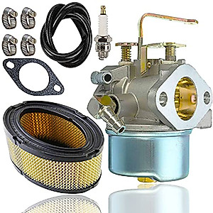 640152 Carburetor for Tecumseh 640152A 640023 640051 640140 640152 HM80 HM90 HM100 8-10 HP Engine Snow Blower Mower 5000w Generator (with 33268 Air Filter+ Spark Plug+fuel line)