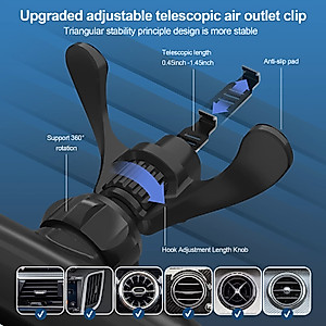 Wireless Car Charger Mount, 15W Dual Coils Fast Charging Car Phone Holder for Air Vent & Dashboard, Compatible with Galaxy Z Fold 4/3/2/Z Flip 4/3/iPhone 14/13/12/11/X/8 Series/Samsung S23 Ultra