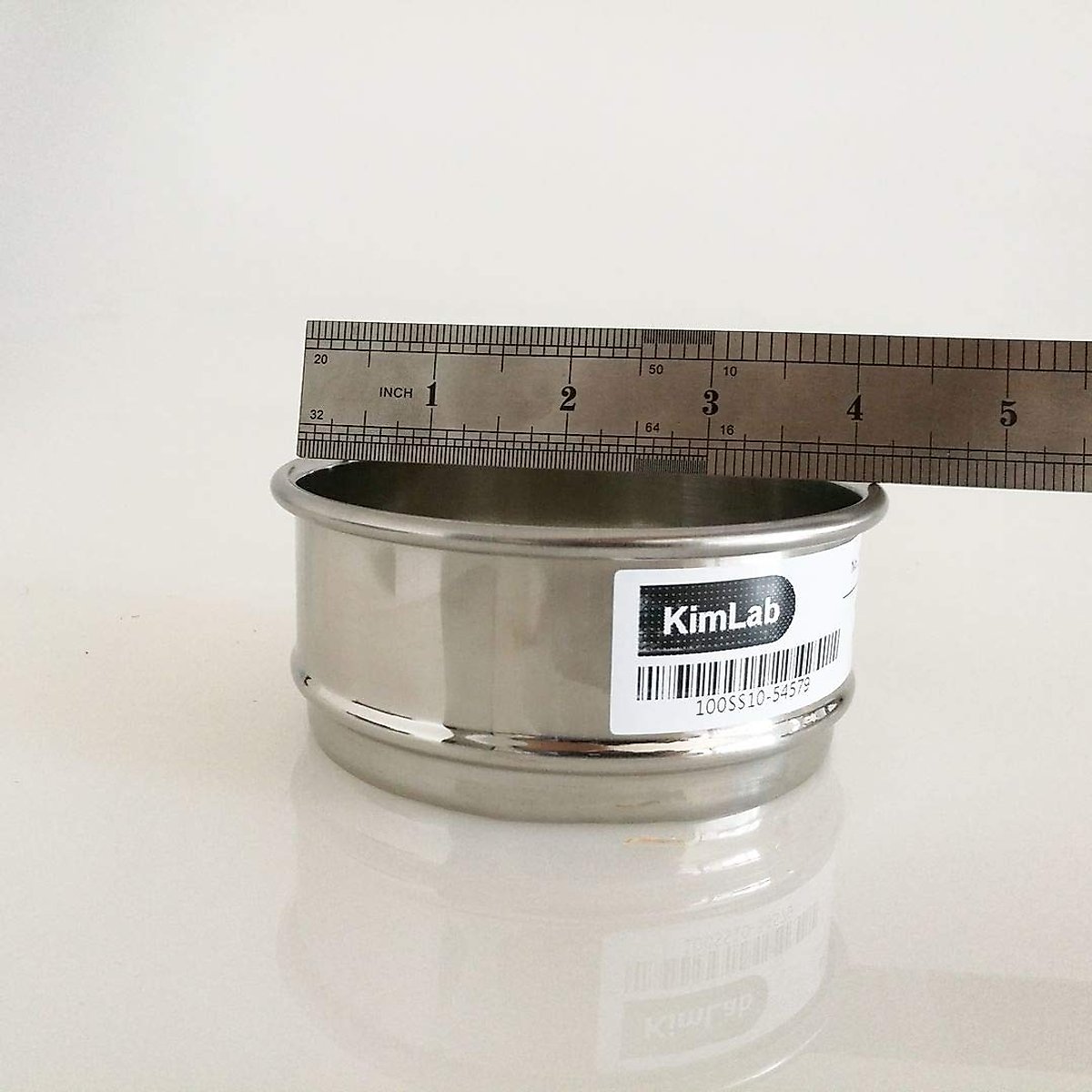 KimLab SS10 Φ10cm Test Sieve Catch Pan and Lid