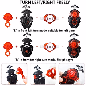 Hozuumo Bey Battling Top Burst Gyro Toy Set, with Gyro Launchers and Handle Combat Battling Game, Gift for Kids Children, B-155