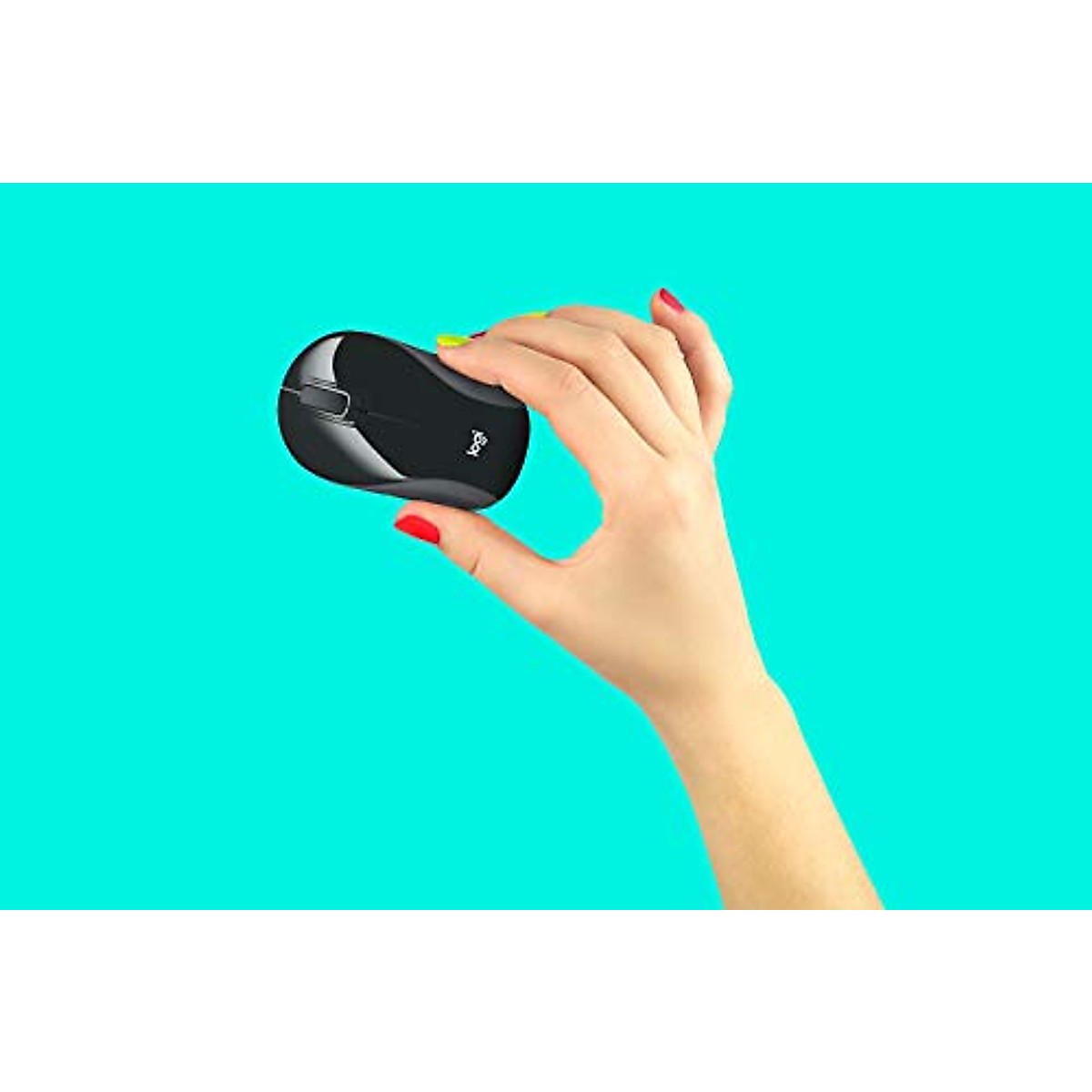 Logitech Wireless Mini Mouse M187 Ultra Portable, 2.4 GHz with USB Receiver, 1000 DPI Optical Tracking, 3-Buttons, PC / Mac / Laptop - Black