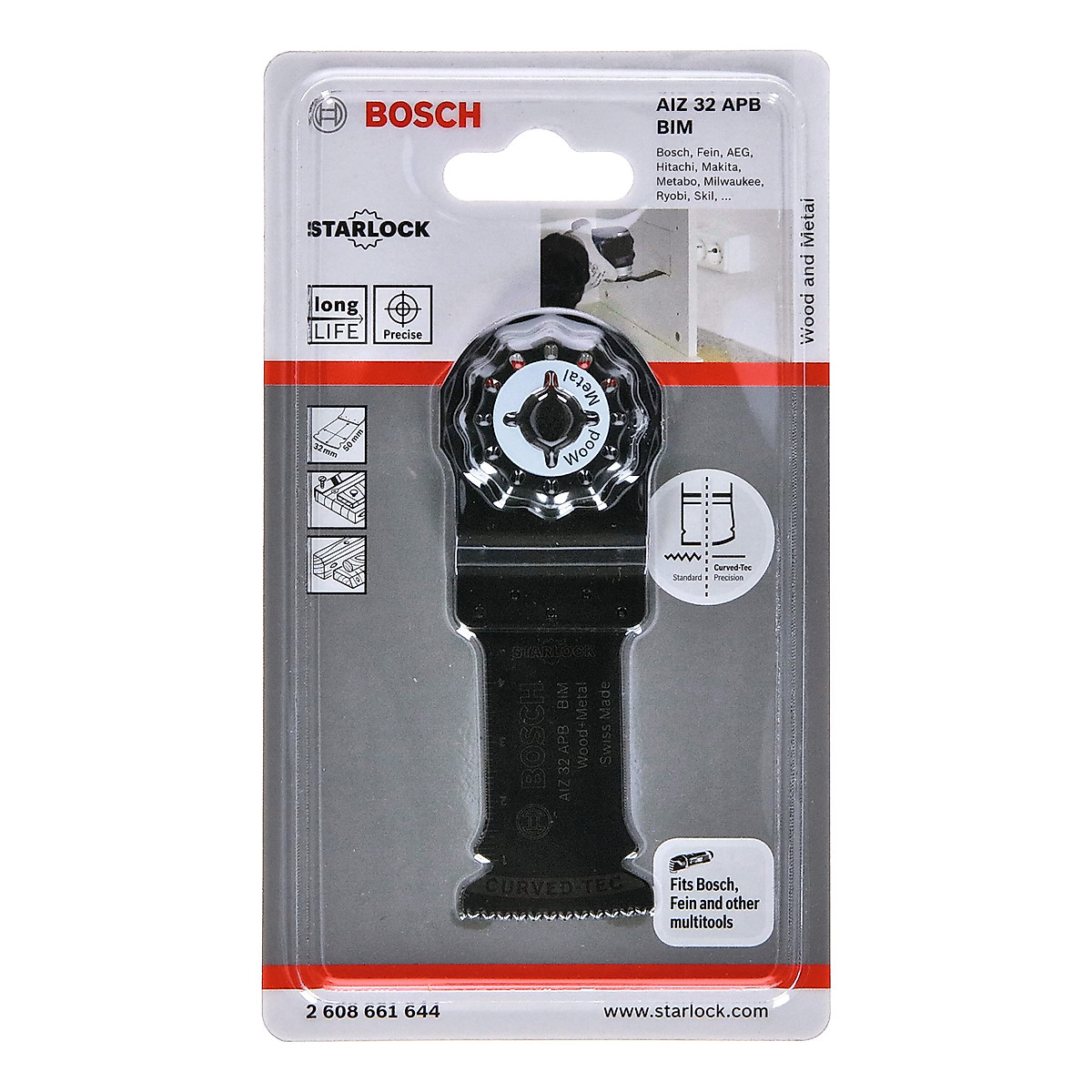 Bosch Starlock Oscillating Multi Tool 2608661644 Bim Plunge Cut Saw Blade "Aiz 32 Apb"