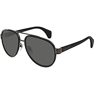 Gucci GG0447S - 001 Sunglasses Black w/ Grey Polarized Lens 58mm