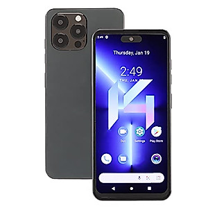 Zunate I14 Pro Max 4G Unlocked Smartphone, 6.7 Inch Large Screen, 4GB RAM 128GB ROM, Facial Unlocking Mobile Phone for Android 11, Dual 2 MP 8 MP Camera, Dual SIM Slot
