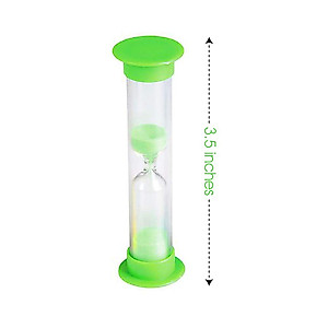 ArtCreativity 2 Minute Colored Sand Timers for Kids - Pack of 12-3.5 Inch Durable PVC Hourglass Timers, Toothbrush and Classroom Visual Timers, Cool Birthday Party Favors and Goodie Bag Fillers