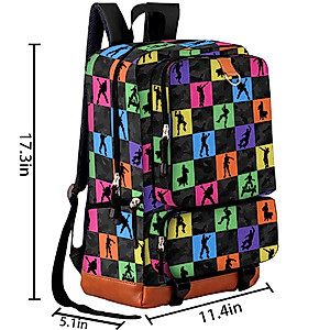 Tvmpkix Travel Laptop Backpack, Laptop Book Computer Bag Large Capacity Lightweight School Backpack Waterproof Carry On Essentials for Kids Men Women Work College B-RED