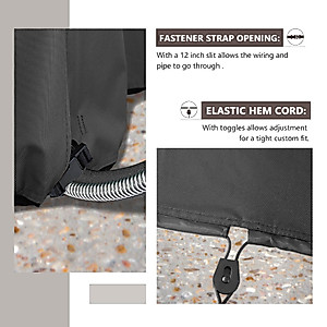 ULTCOVER Waterproof Square Air Conditioner Cover for Outside AC Units Size Upto 34W x 34D x 25H inch, Black