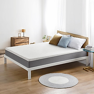 Olee Sleep 9 Inch Ventilated Gel Infused Memory Foam Mattress, CertiPUR-US® Certified, Gray, King