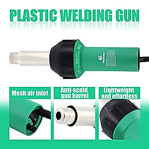 Iglobalbuy 1600W Hot Air Gas Plastic Welding Gun Welder with Speed Nozzles, Roller, Plastic Rod with Carrying Case