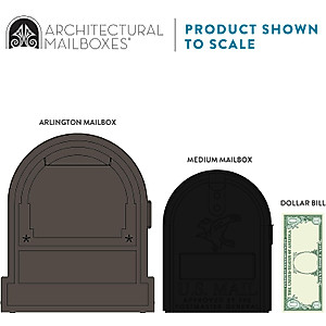 Gibraltar Arlington Large Capacity Galvanized Steel Bronze, Post-Mount Mailbox, AR15T000