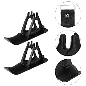 IMIKEYA Snow Sleds Snow Scooter Ski Sled Set for Balance Bikes Snow Slider Ski Set, Black