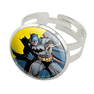 GRAPHICS & MORE Batman Character Silver Plated Adjustable Novelty Ring