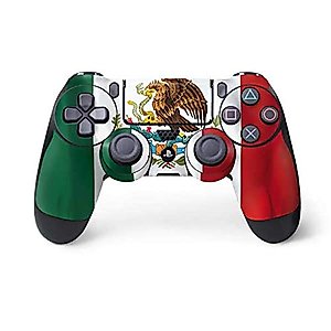Skinit Decal Gaming Skin Compatible with PS4 Controller - Mexico Flag Design