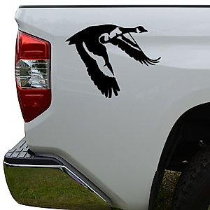 Flying Duck Goose Canada Die Cut Vinyl Decal Sticker For Car Truck Motorcycle Window Bumper Wall Decor Size- [6 inch/15 cm] Wide Color- Matte White