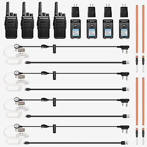 BAOFENG GT-68 Walkie Talkies for Adults, Long Range Two Way Radios, 1500mAh Battery with USB Charging, Portable Rechargeable Walky Talky, for Road Trip Hiking Family (4 Pack)