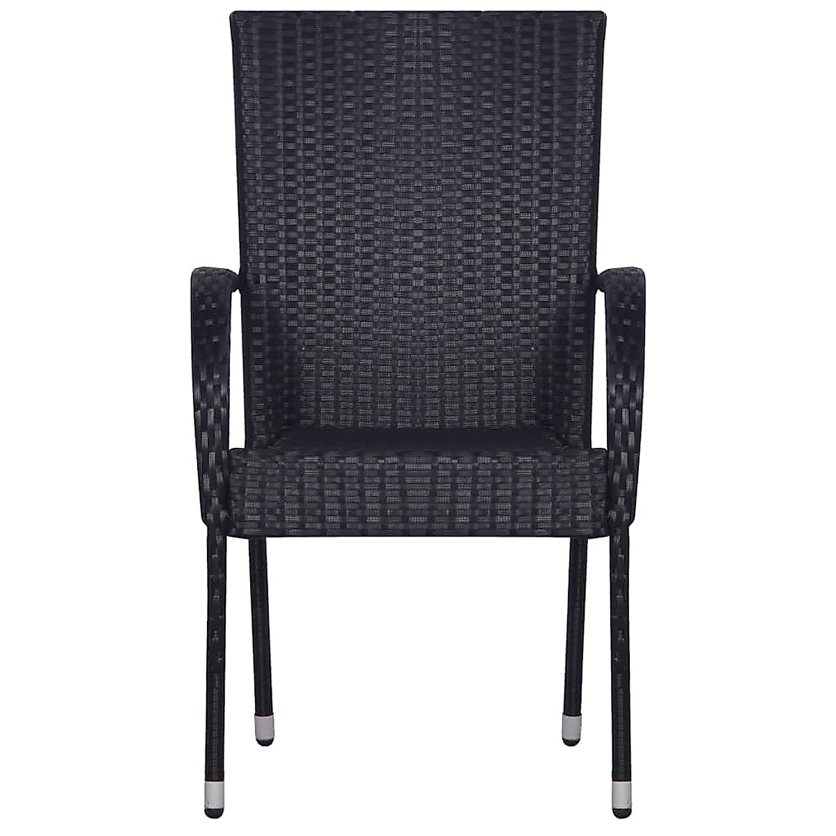 YUHI-HQYD 3 Piece Patio Dining Set,Balcony Furniture,Bistro Set,Conversation Furniture,Includes Rubber Corner for Glass Protection,Perfect for Patio, Garden, Porch, or Front Yard Area, Black