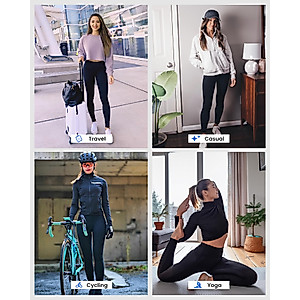 3 Packs Leggings with Pockets for Women, Soft High Waisted Tummy Control Workout Yoga Pants (Reg & Plus Size)