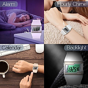 ILAME Digital Swimming Diving Wristwatch 10 ATM Waterproof with Multiple Functions of Lap Stopwatch, Alarm Clock, Calendar and Backlight