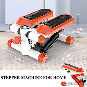 Stair Stepper for Exercise, Mini Stepper with Resistance Band, Endurance Training Home Fitness Equipment, Aerobic Fitness Stepper Exercise Machine, for Home Gym Workout (Black)