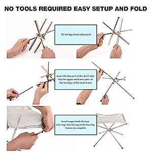 GALMAXS7 Camping Fire Pit Portable Fire Pit Stainless Steel Mesh Collapsible fire Pit Outdoor Fireplace Campfire Pit Foldable Fire Pit for Camping Backyard Beach and Wood Burning -with Carry Bag