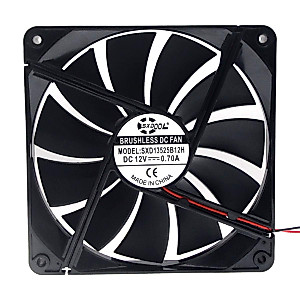 SXDOOL 135X135X25mm 12V 0.70A DC Brushless Cooling Fan for PSU Power Supply,PC Case Chassis,High Speed CFM Powerful Cooler