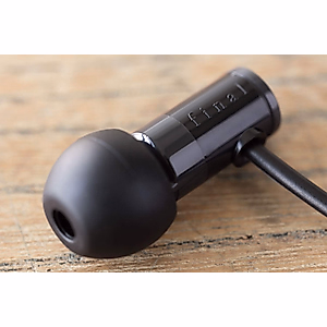Final E1000 in-Ear Isolating Earphones, 6.4mm Dynamic Driver, Hires Certified, Durable Cable, Award Winning, Designed in Japan (Black)