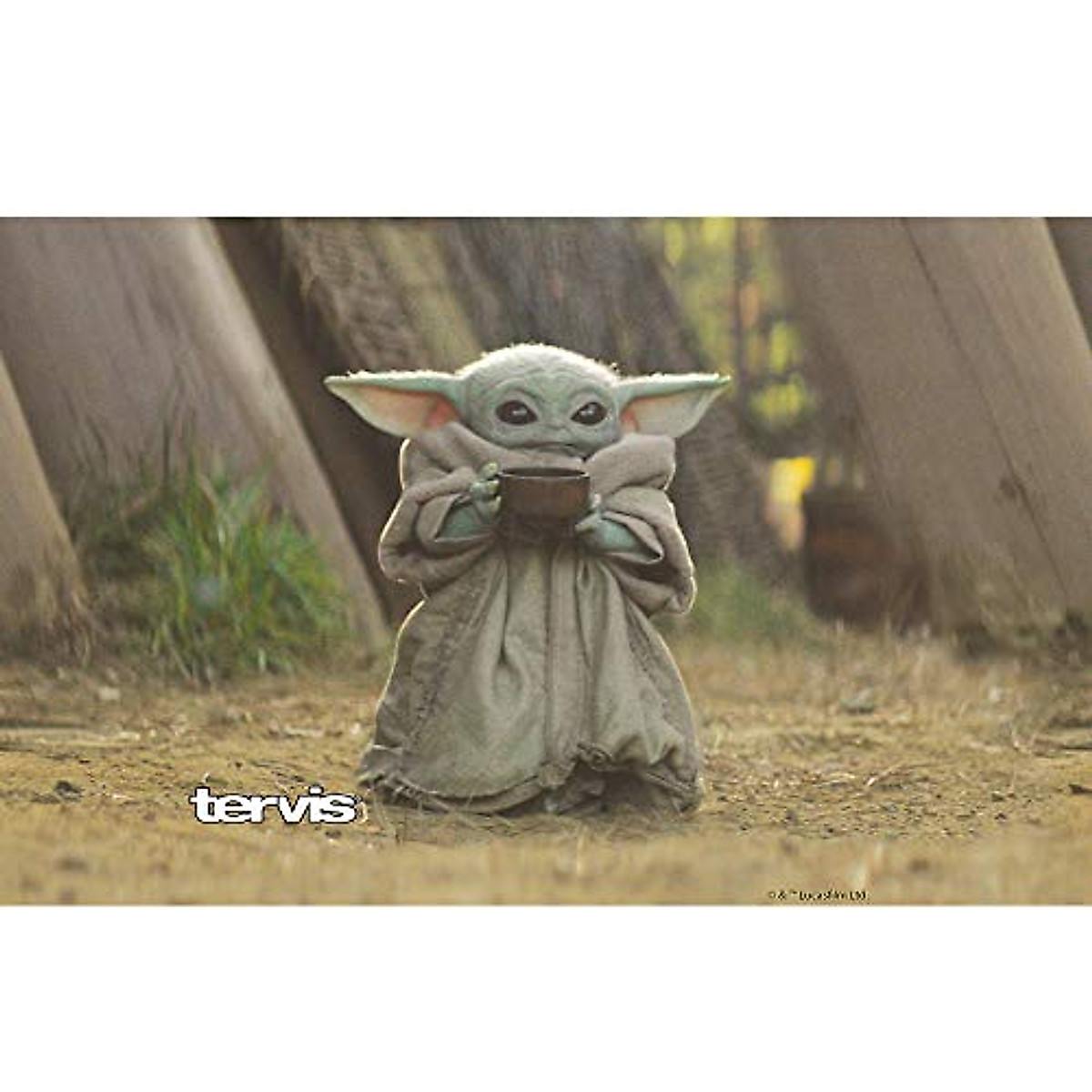 Tervis Triple Walled Star Wars - The Mandalorian Child Sipping Insulated Tumbler Cup Keeps Drinks Cold & Hot, 20oz - Stainless Steel, Stainless Steel