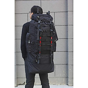 100L Tactical Rucksack Backpack,Large capacity design, the bottom can be expanded 16cm,Hiking Backpack for Men Military Camping Rucksack Travel Daypack,A