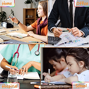 Liquid Ink Rolling Ball Stick Pens, Extra Fine Point (0.5mm) Rollerball Pens, Fine Tip 24-Pack Multicolor Ink Pen for Writing