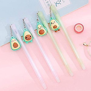 4pcs Gel Pens Set Avocado Pendant Gel Ink Pen Fine Point Pens Ballpoint Pen for Office School Stationery Wring Gift
