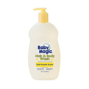 Baby Magic Hair And Body Wash 16.5 Ounce Soft Powder Scent (488ml)