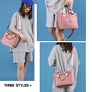 Small Nylon Cross Body Bag Purses for Women Tote Satchel Waterproof Crossbody Handbag Cute Purple Purse with Zipper Pocket Travel Messenger Women's Over the Shoulder Bag Ladies Casual Hand Bags Trendy