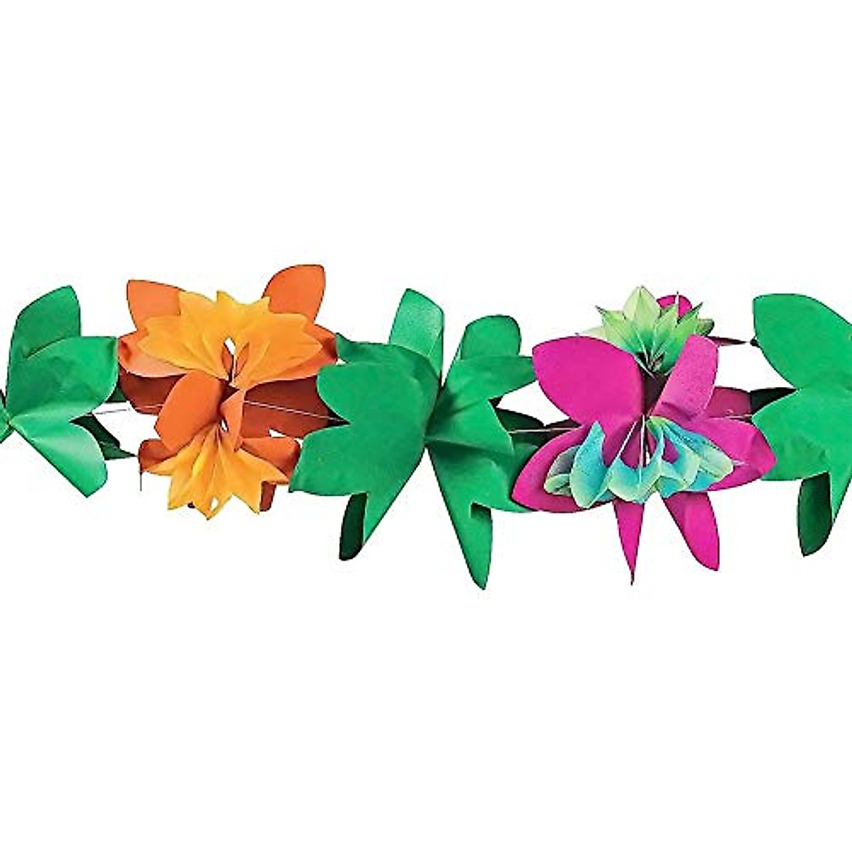 FUTUREPLUSX 2PCS Tropical Paper Garland with 12PCS Plastic Pineapple Cups
