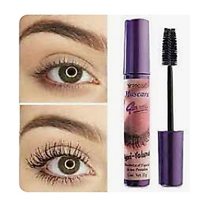 DEALPLUSDEAL Mascara and Eyeliner Set - 5 Mascaras, 1 Eyeliner - Extra Volume, Curl, Length for Full Lashes - Intense Black Eye Makeup, 6 Pieces