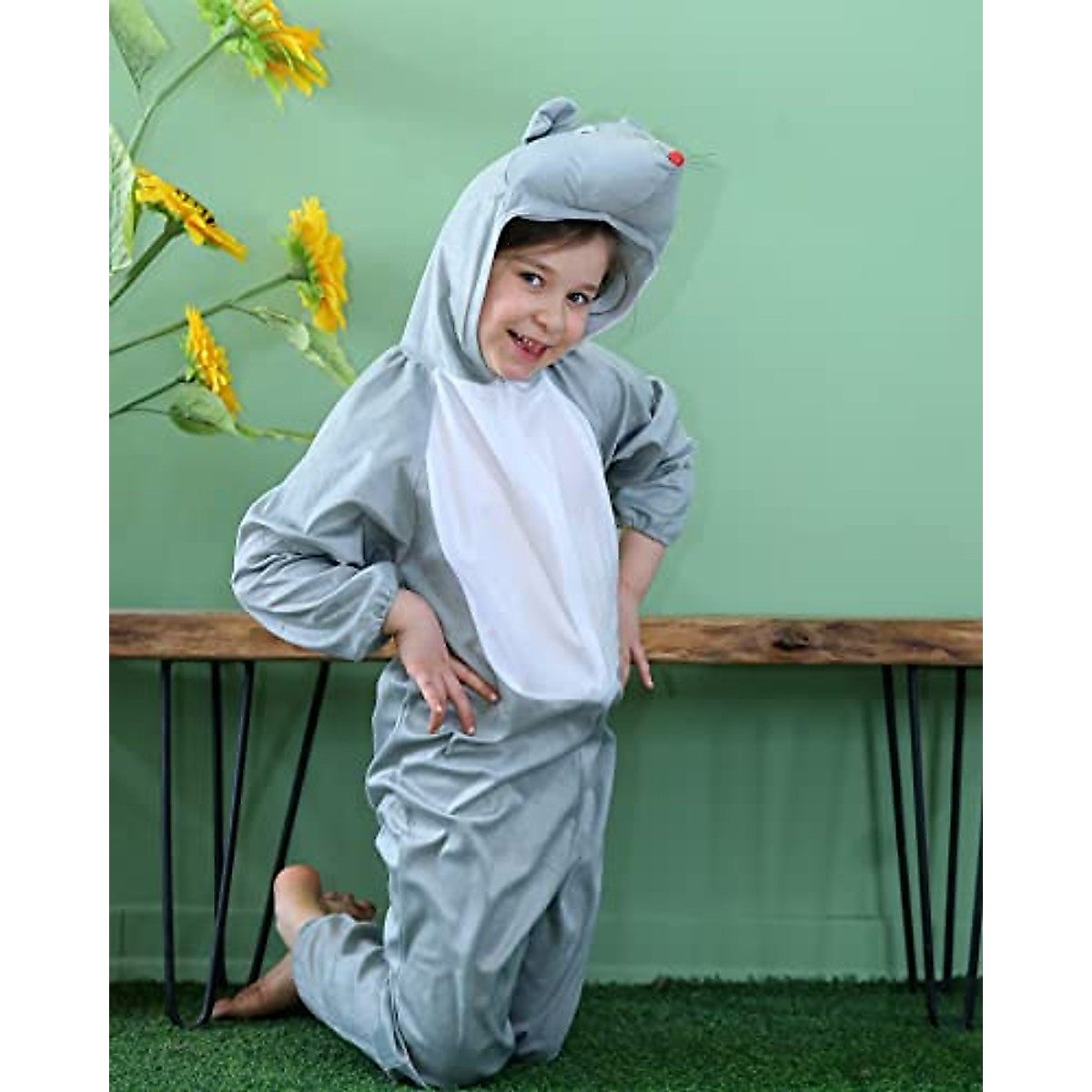 Kids Animal Costumes Boys Girls Unisex Fancy Dress Outfit Cosplay Children Onesies M (for Kids 35.5" - 41.5" Tall), Mouse