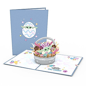 Lovepop Star Wars™ The Mandalorian™ Best Easter in the Gal-eggsy Pop-Up Card – Easter Card – Handcrafted 3D Pop-Up Greeting Card – Easter Day Love Card, 5 x 7”