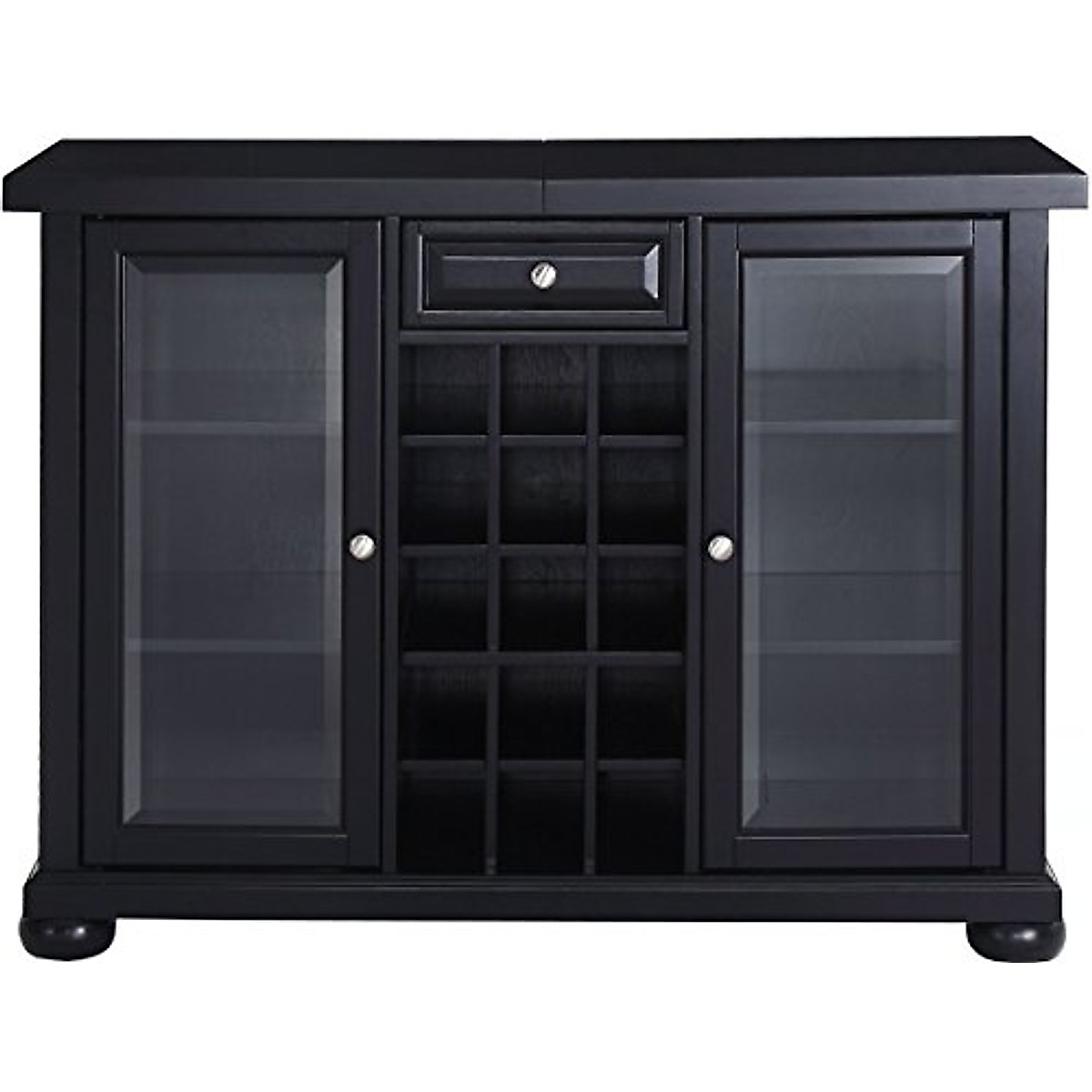 Crosley Furniture Alexandria Sliding Top Bar Cabinet - Black