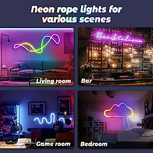 Led Lights for Bedroom, L8star 50ft Rgb Led Strip Lights with Bluetooth and Remote Control Sync to Music