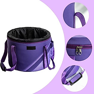 YongFei Purple Heavy Duty Sponge Padded Crystal Singing Bowl Case for 6-12 inch 8-14inch Sound Bowls… (8-14inch 2pc bag)