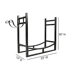 1. GO 33" Indoor Outdoor Heavy Duty Firewood Log Rack with wood Holder, 30 Inch Tall