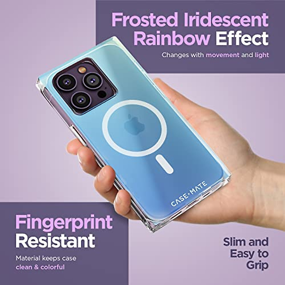 Case-Mate BLOX iPhone 14 Pro Max Case - Rainbow Frosting [10ft Drop Protection] [Compatible with MagSafe] Magnetic Cover with Edges for iPhone 14 Pro Max 6.7", Anti-Scratch, Shockproof