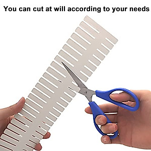 DUTWROY 24Pcs Adjustable Drawer Dividers 14.5Inch Plastic Storage Drawers Divider White DIY Grid Drawer Organizer Dividers for Socks Underwear Makeup Clothes