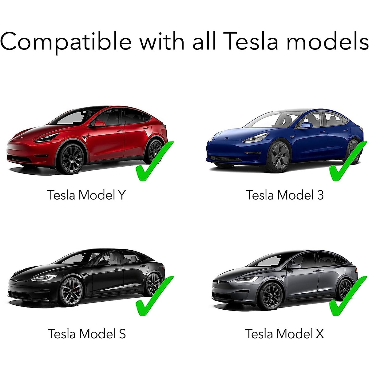 Lectron J1772 to Tesla (NACS) EV Charging Adapter 60 Amp (250V) - Compatible with Tesla Model S/3/X/Y & Cybertruck Electric Vehicles (Black)