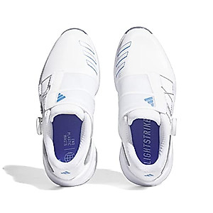 adidas Women's ZG23 BOA Golf Shoes, Footwear White/Blue Fusion Metallic/Silver Metallic, 8.5
