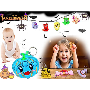 30 Packs Bulk Halloween Spider Ghost Fidget Mini Pop for Kids Party Favors and Classroom Students Gifts