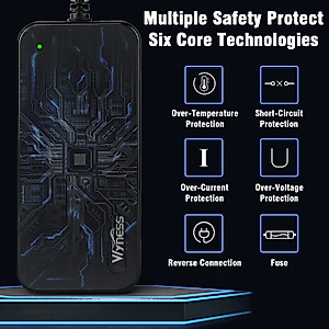 WYNESS 42V 2A Electric Scooter Battery Charger 3-Prong Connector, Smart Universal for 36 Volt Lithium Battery, for Pocket Mod, Sports Mod, Millet Power Supply