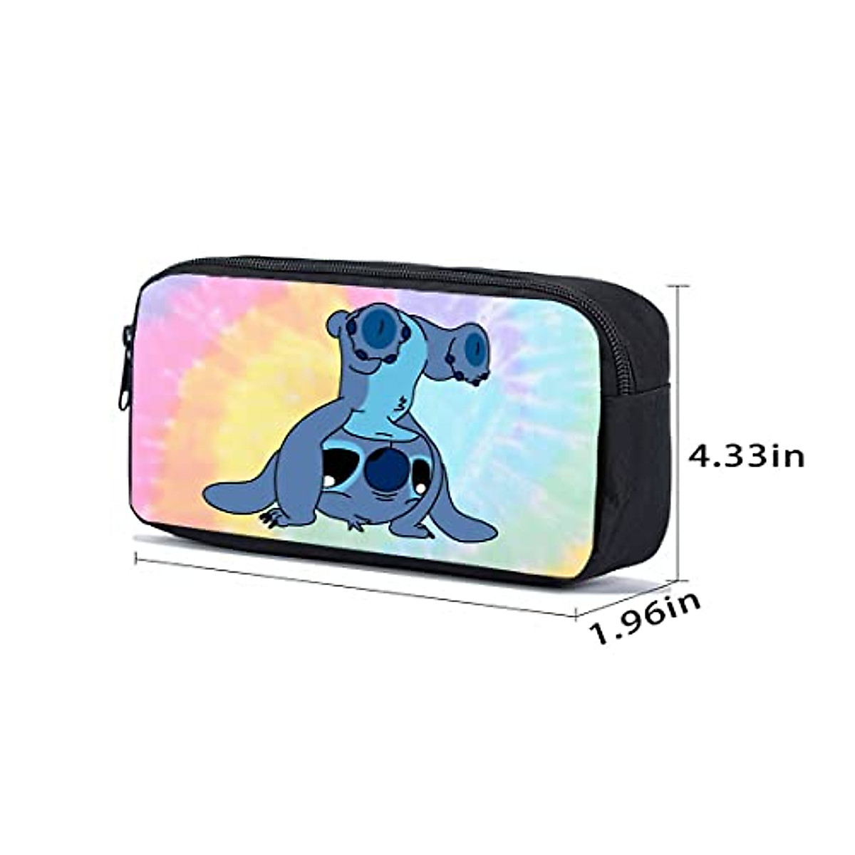 17 Inch Cartoon Backpack Girl Stitch Daypack Teens Bookbag with Travel Bag, Lunchbag, Pencilbox for Boy College Office Picnic Travel