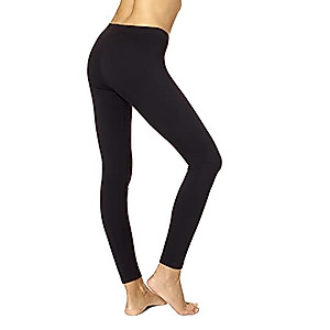 No Nonsense Womens Cotton Leggings Black, L